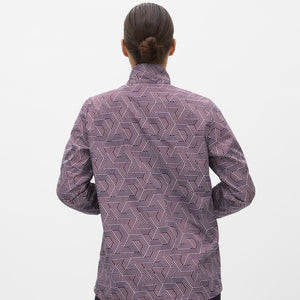 Rohnisch Ladies Packable Wind Golf Jacket Hexagon Red